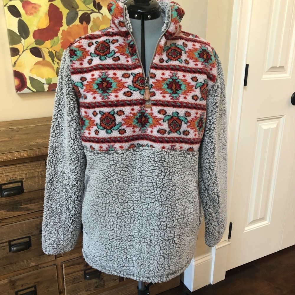 Simply Southern Tried & True Sherpa Pop-Over M - Gem